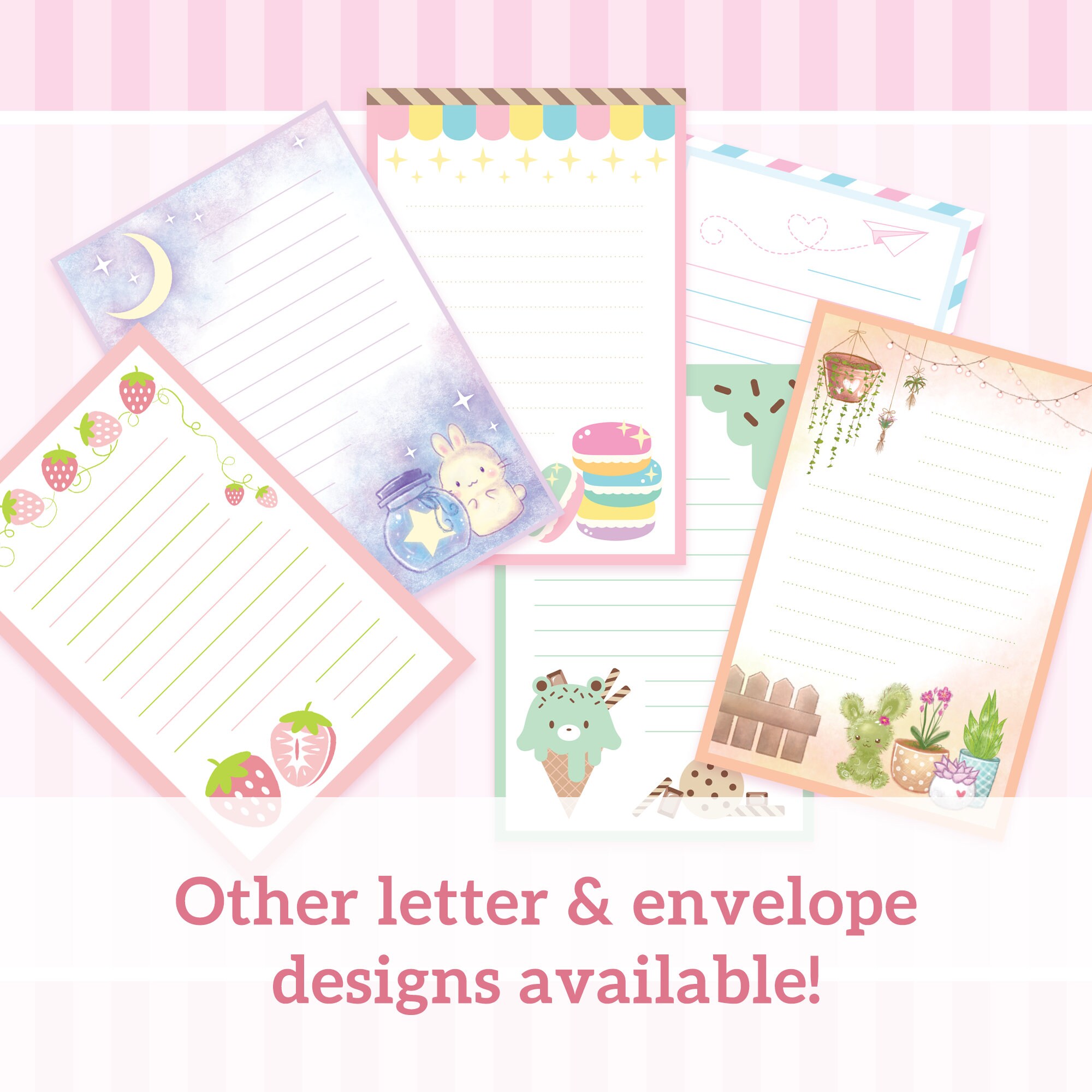 Super Cute Kawaii Pastel Airmail Paper Airplanes - Etsy