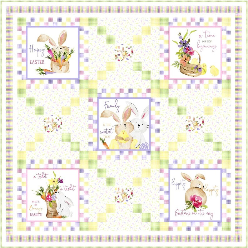 Hoppy Easter Quilt Kit by Cyndi Hershey P&B Textiles - Etsy