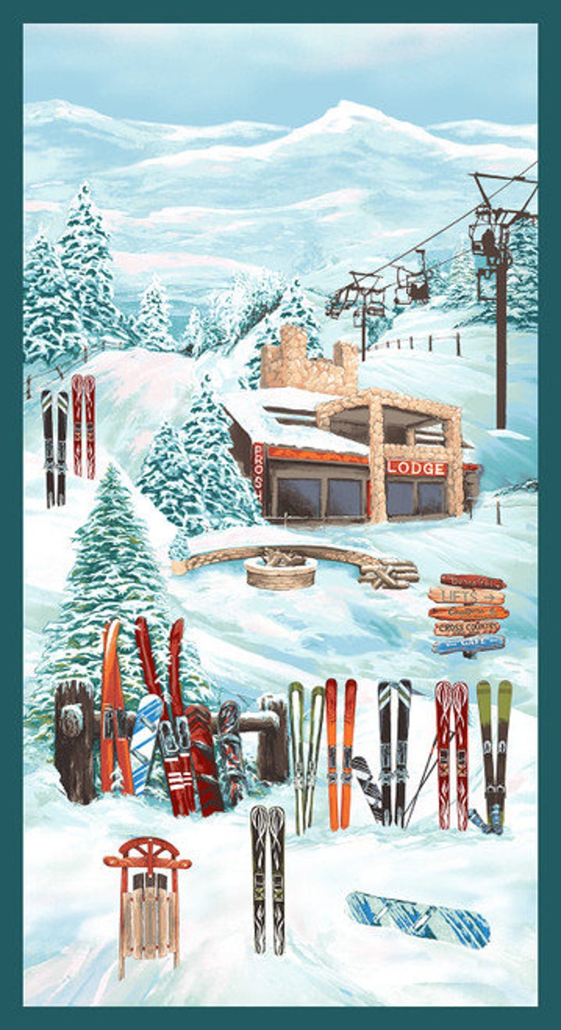 Slopeside - Blank Fabrics - D. Donfrancisco - Etsy