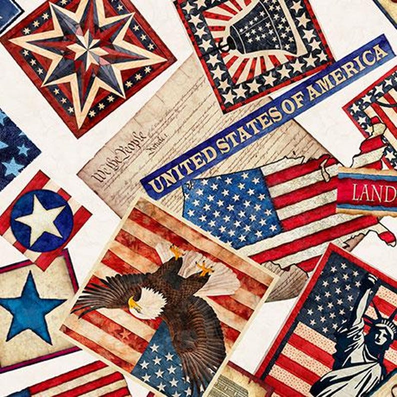 American Tapestry Eagle Panel - QT Fabrics - Etsy
