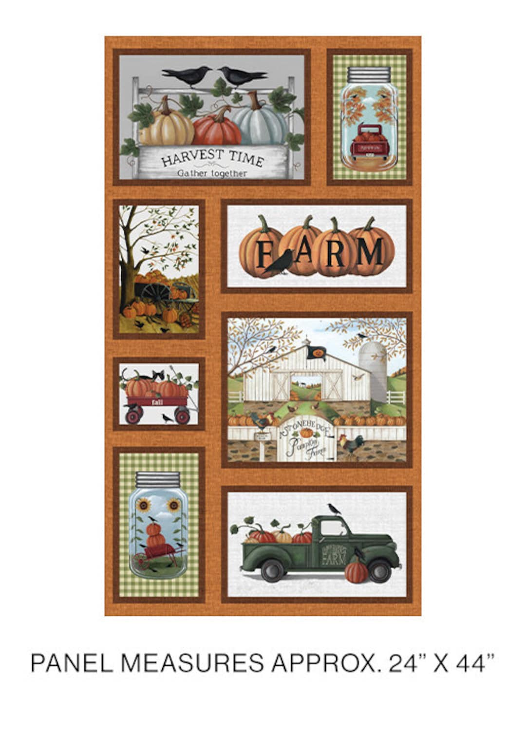 Pumpkin Farm Panel by Dianna Swartz - Autumn Elegance Panel by Jackie ...