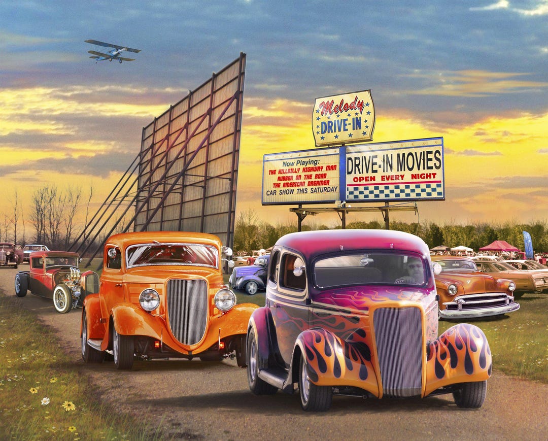 Melody's Drive-in Panel (approx. 35.5" X 44.5" Panel) - Etsy