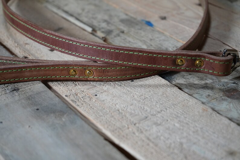 Leather Dog Leash – 4ft Harness Leather, Durable & Rustic Design Hand ...