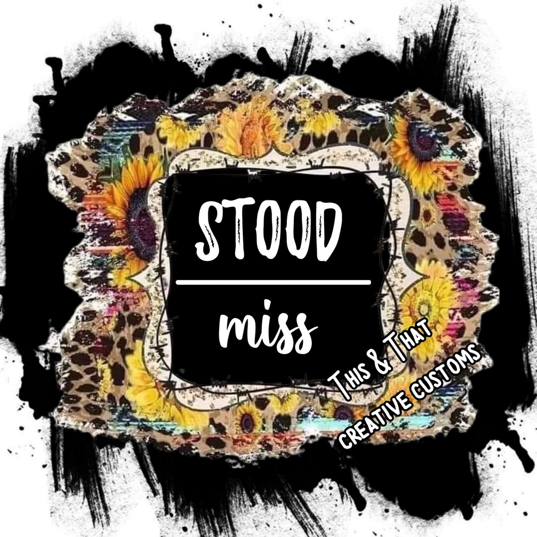 Misunderstood Leopard Print Sunflower Floral Digital Sublimation Words ...