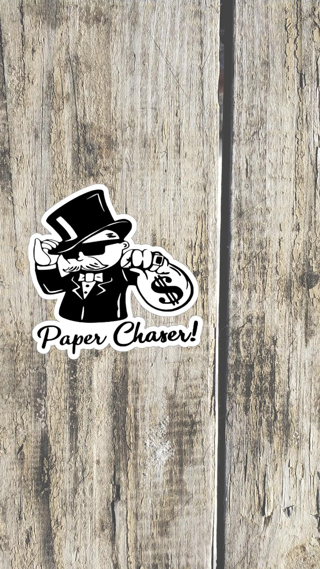 Paper Chaser Monopoly Man Sticker, Paper Chaser Sticker, Monopoly Man ...