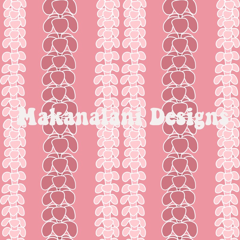 Seamless File- Puakenikeni Plumeria Lei in Pink - Etsy