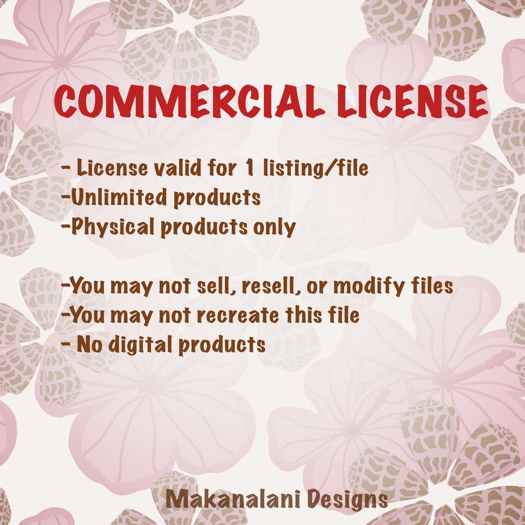 1 Design- COMMERCIAL LICENSE - Etsy