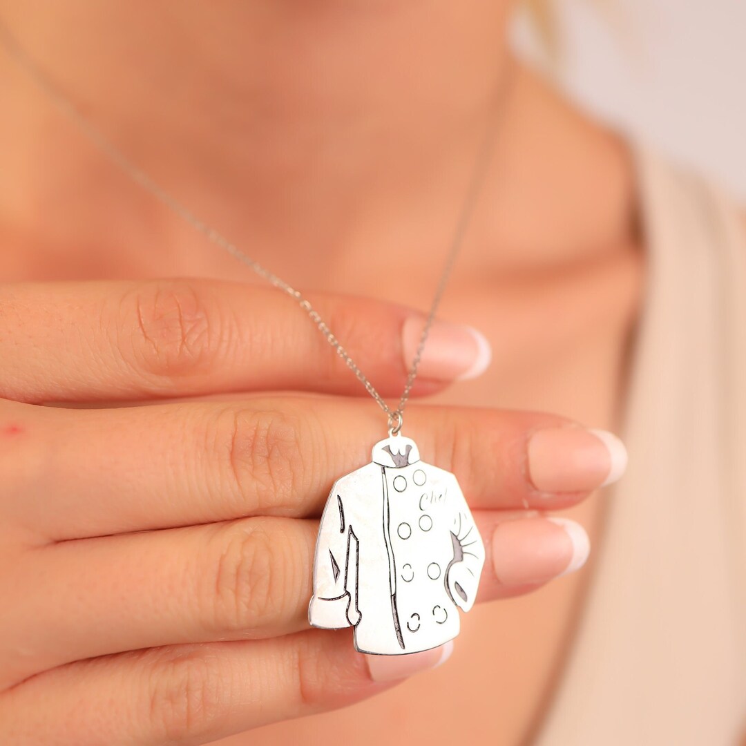 Cook Necklace Baking Jewelry Chef Pendant Personalize Name Necklace ...