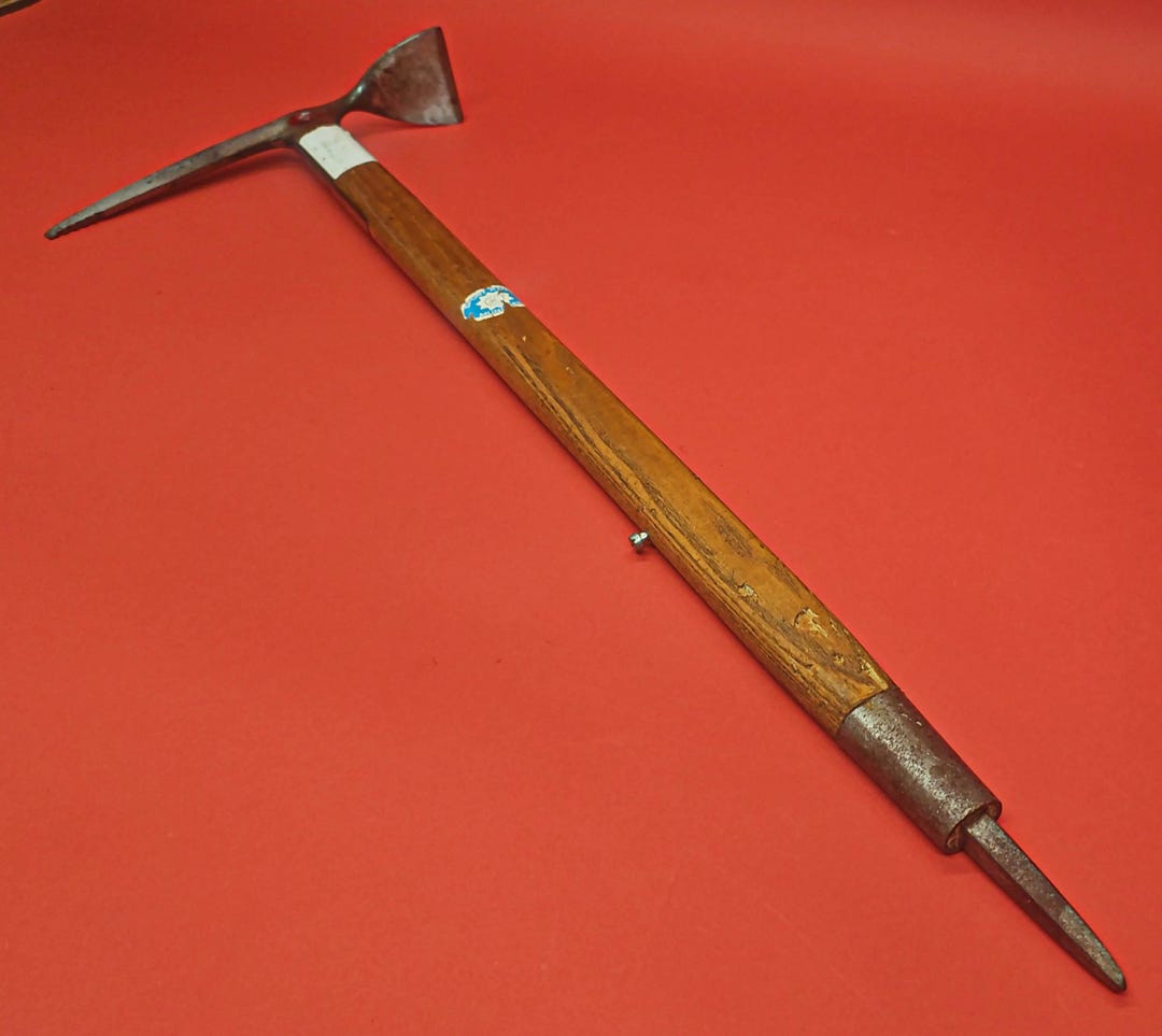 Vintage Unusual Walking Stick Pickle Axe Ice Axe Eispickel INTERALP ...