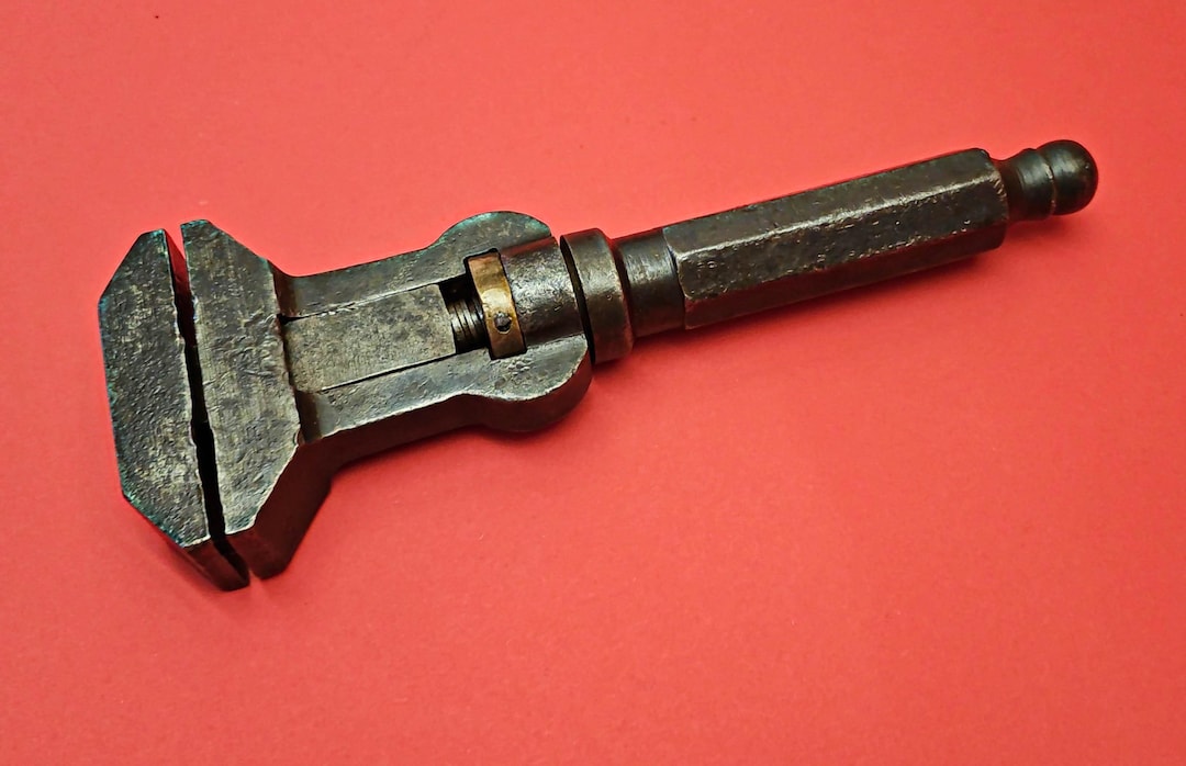 Very Rare/unusual Old/vtg Adjustable Buggy Wrench/screwdriver Antique ...