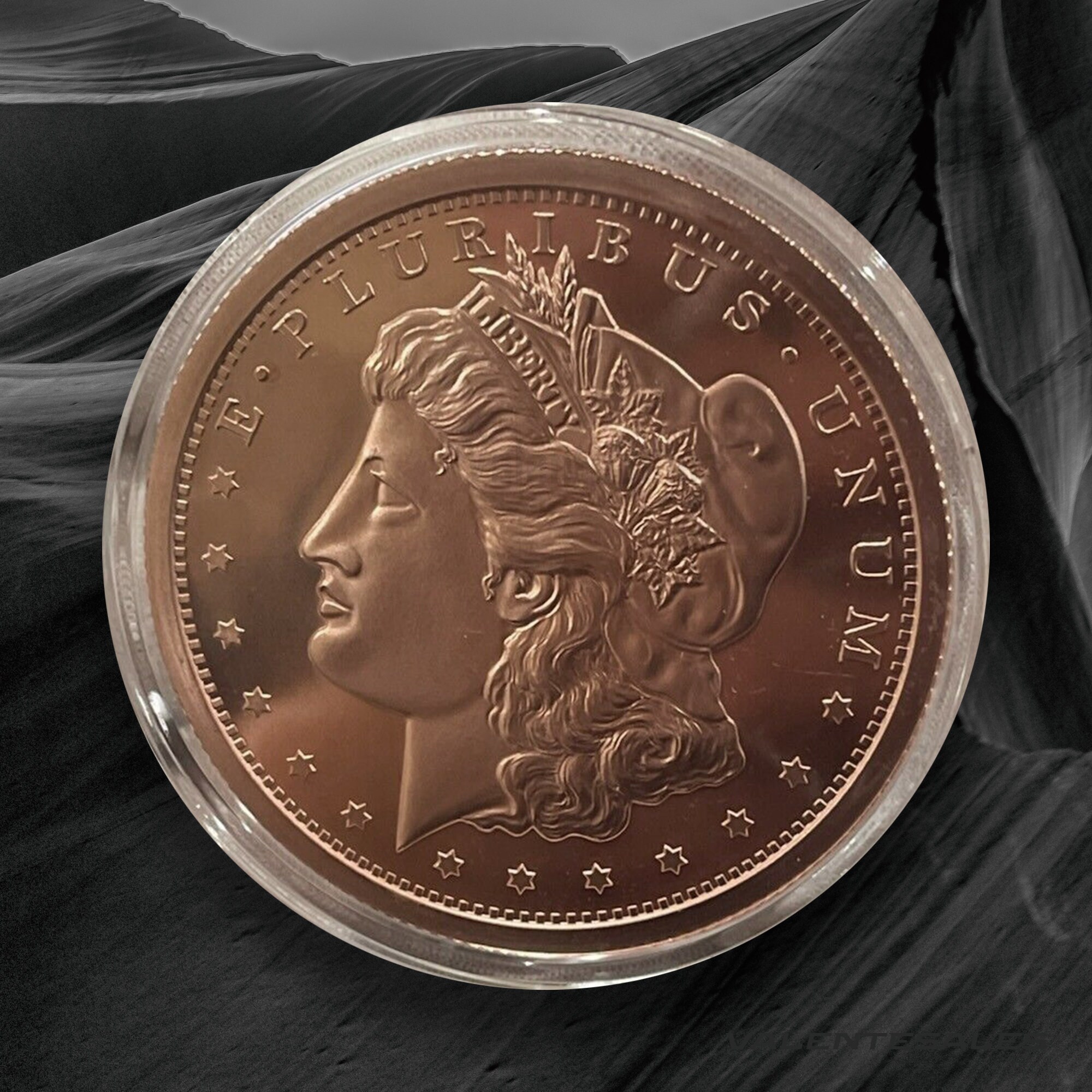 5 Oz Copper Morgan Round Dollar Replica Free Capsule & Gift Bag - Etsy