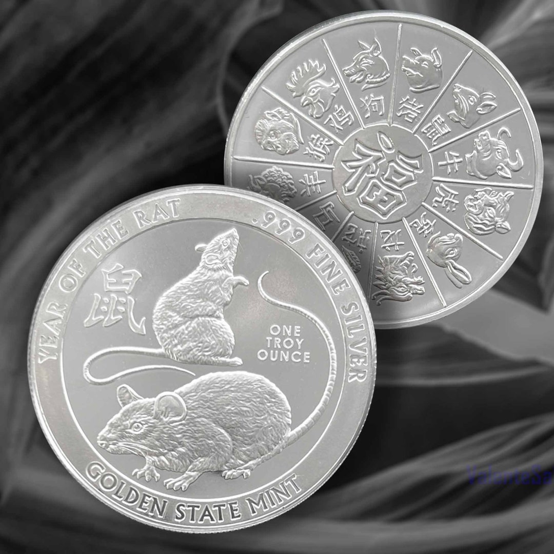 1 Oz Year of the Rat Silver Round - Etsy