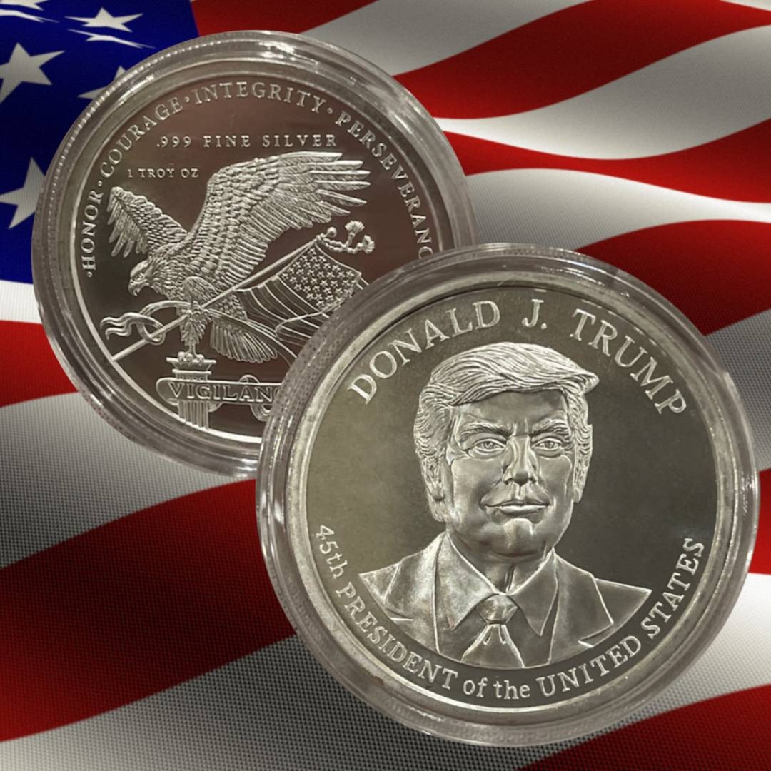 Trump 1 Troy Oz.999 Silver Round Coin Style 1 Eagle - Etsy