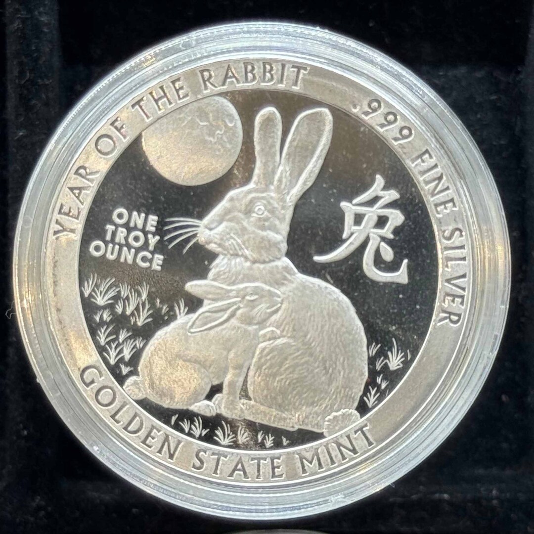 1 Oz Year of the Rabbit Silver Round - Etsy