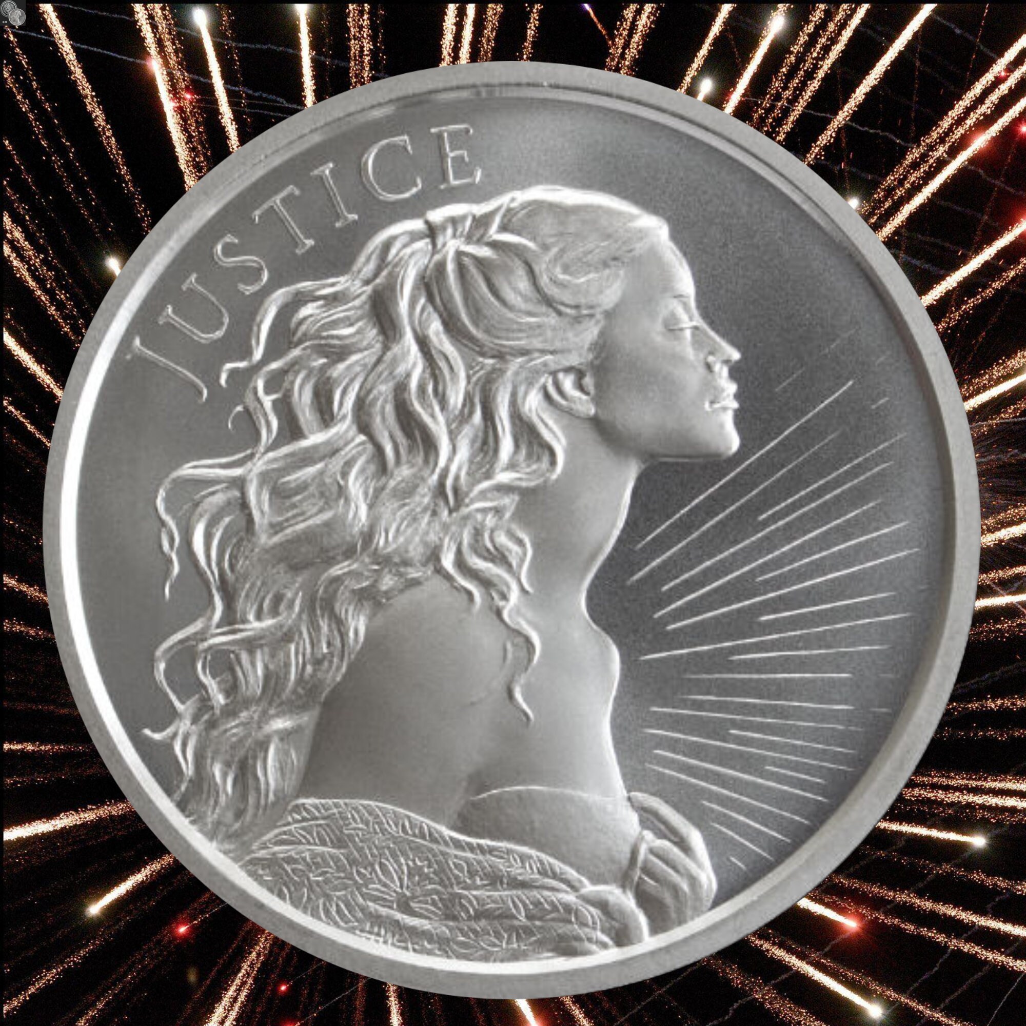 1 Oz Silver Justice Shield BU .999 Round Free Capsule & Gift - Etsy