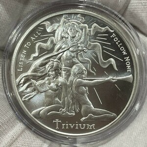 1 Oz Silver Round Shield TRIVIUM GIRLS BU Free Capsule & Gift Pouch - Etsy