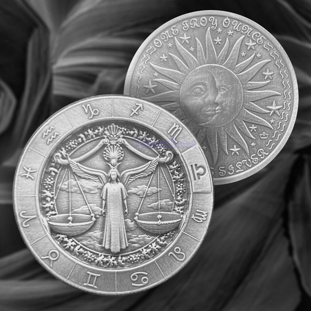 Libra Lucky Balance Coin Antiquated - Etsy