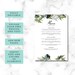 GRACE Wedding Menu Printable Template Download Editable for Wedding ...