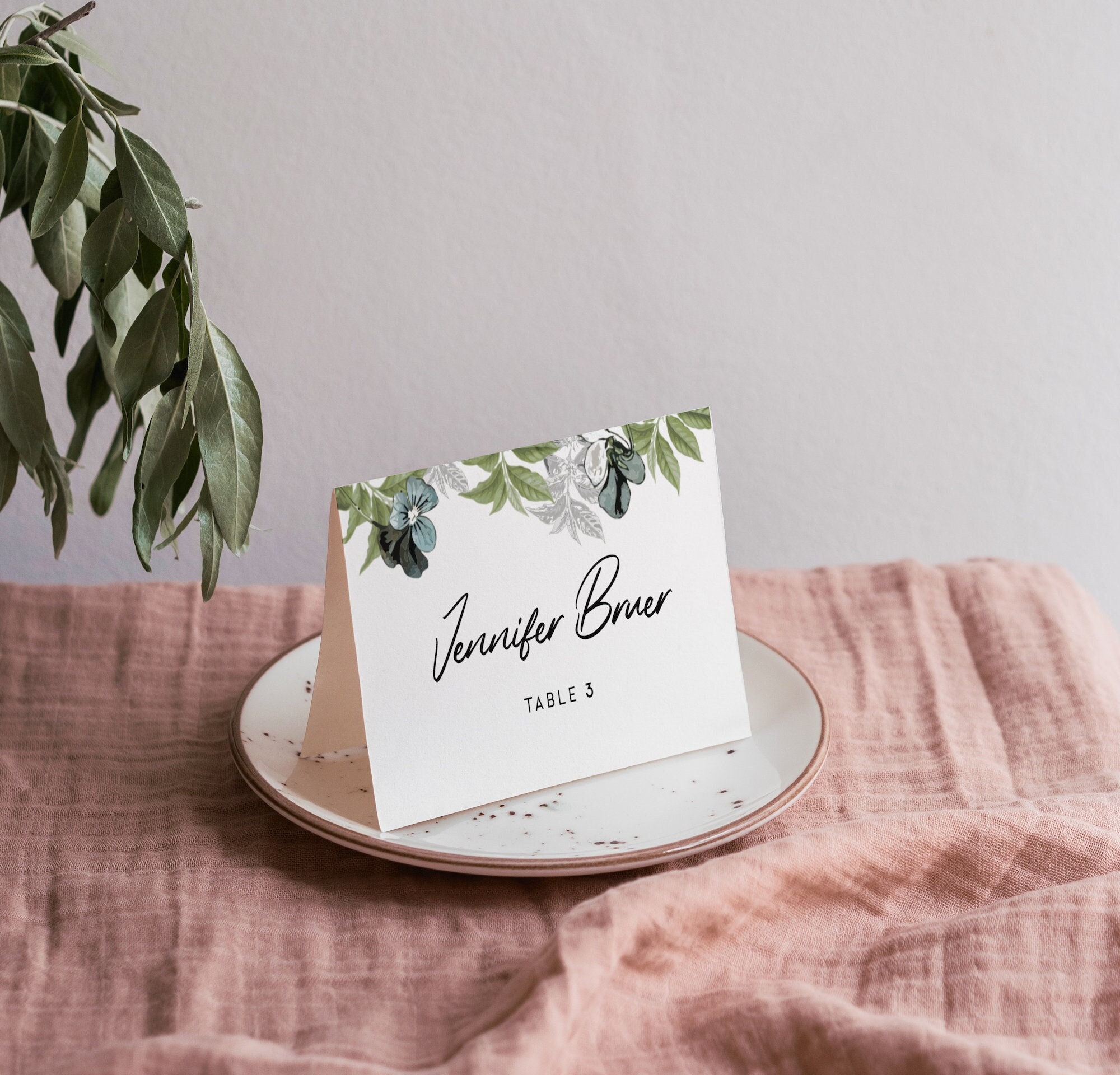 GRACE Wedding Name Cards Printable Template Download Editable for ...