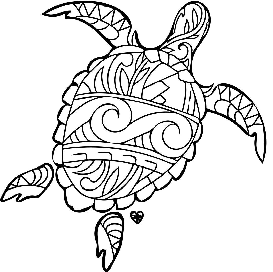 Turtle Tattoo Design Digital Template - Etsy