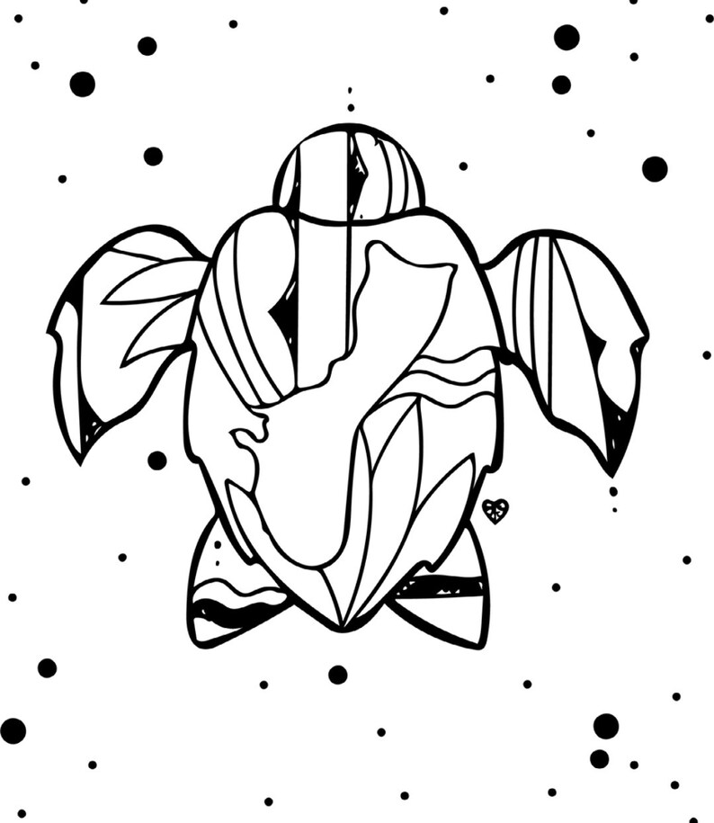 Turtle Tattoo Flash Digital Printable Design - Etsy