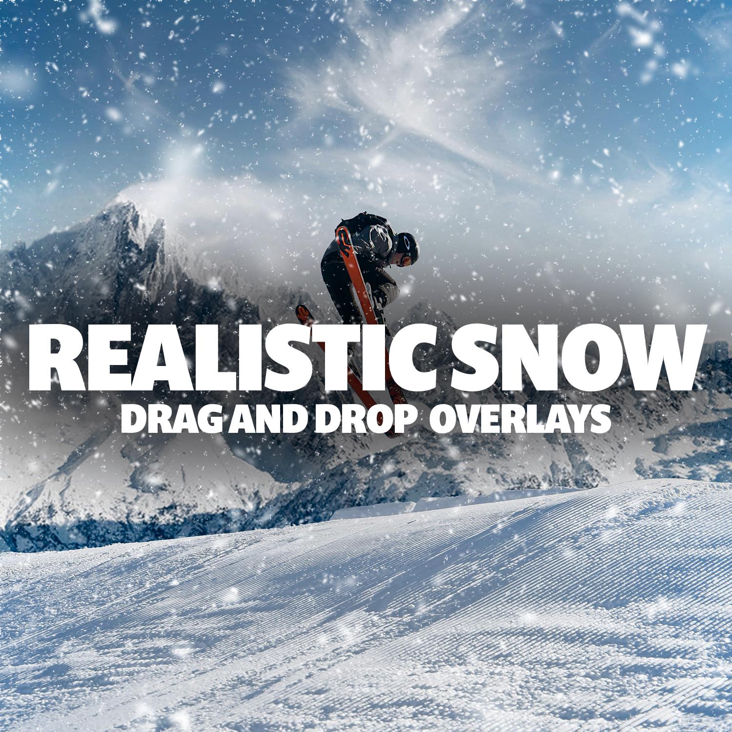 Realistic Snow Overlays PNG – Easy Drag-and-drop Winter Photo Effects ...