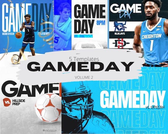 Photoshop Sports Templates Vol 2 gameday Digital - Etsy