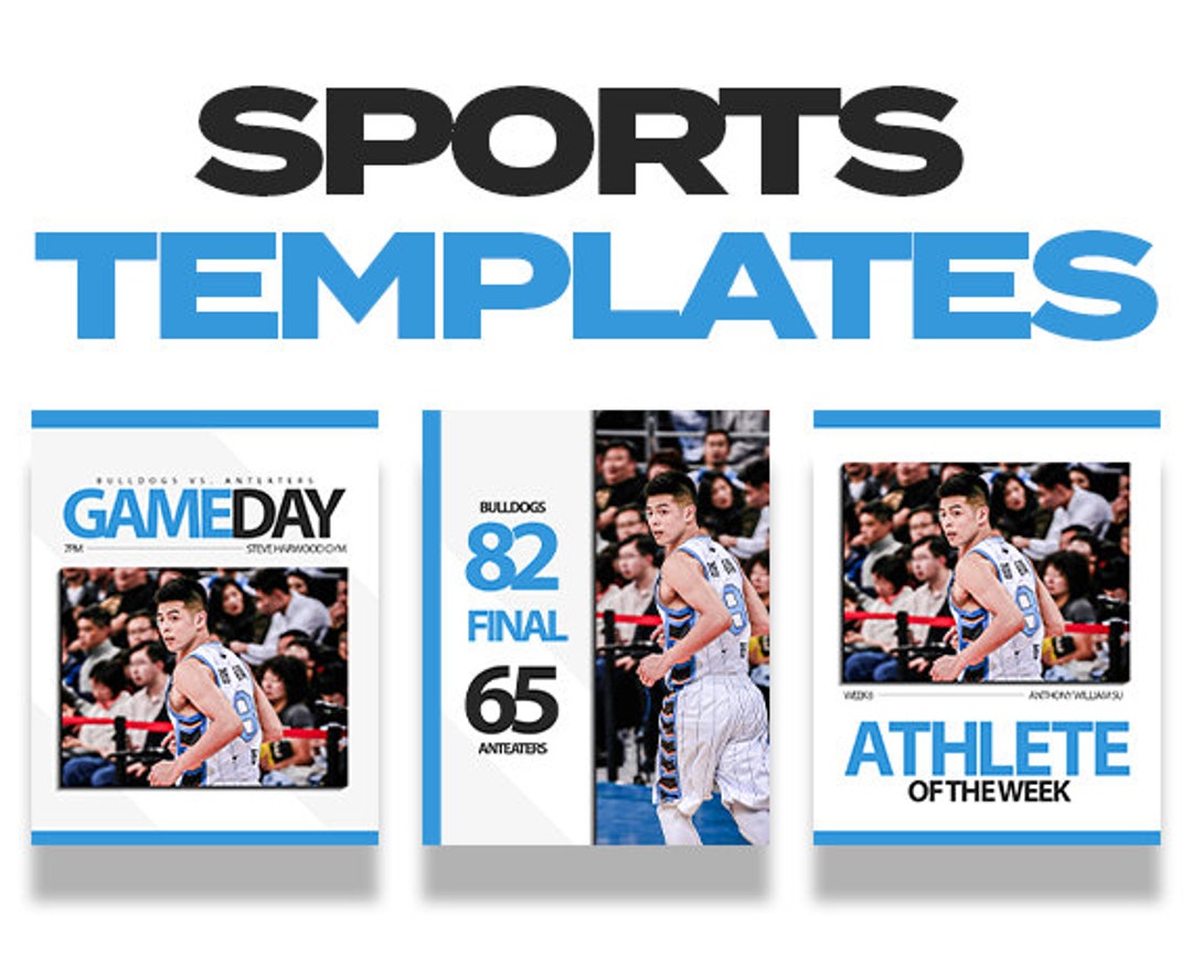 Sports Templates Bundle – Gameday, Final Score & Athlete of the Week ...