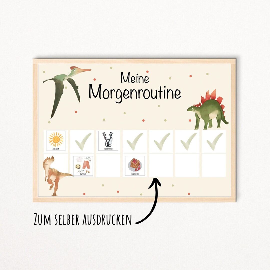 Routine Plan for Children to Print Out, Morning & Evening Routine for ...