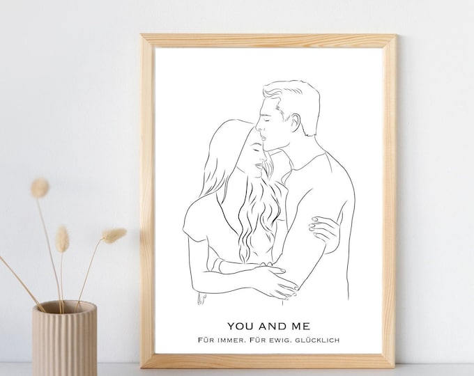 Line Art Image Personalized, Detailed - Etsy