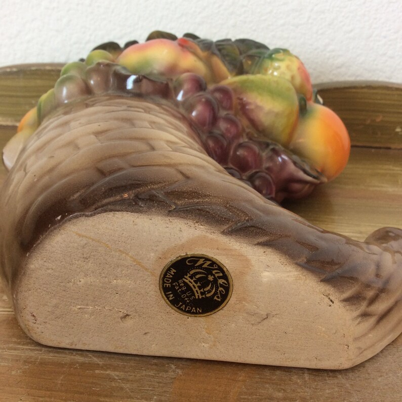 Vintage Ceramic Cornucopia by Wales Made in Japan - Etsy