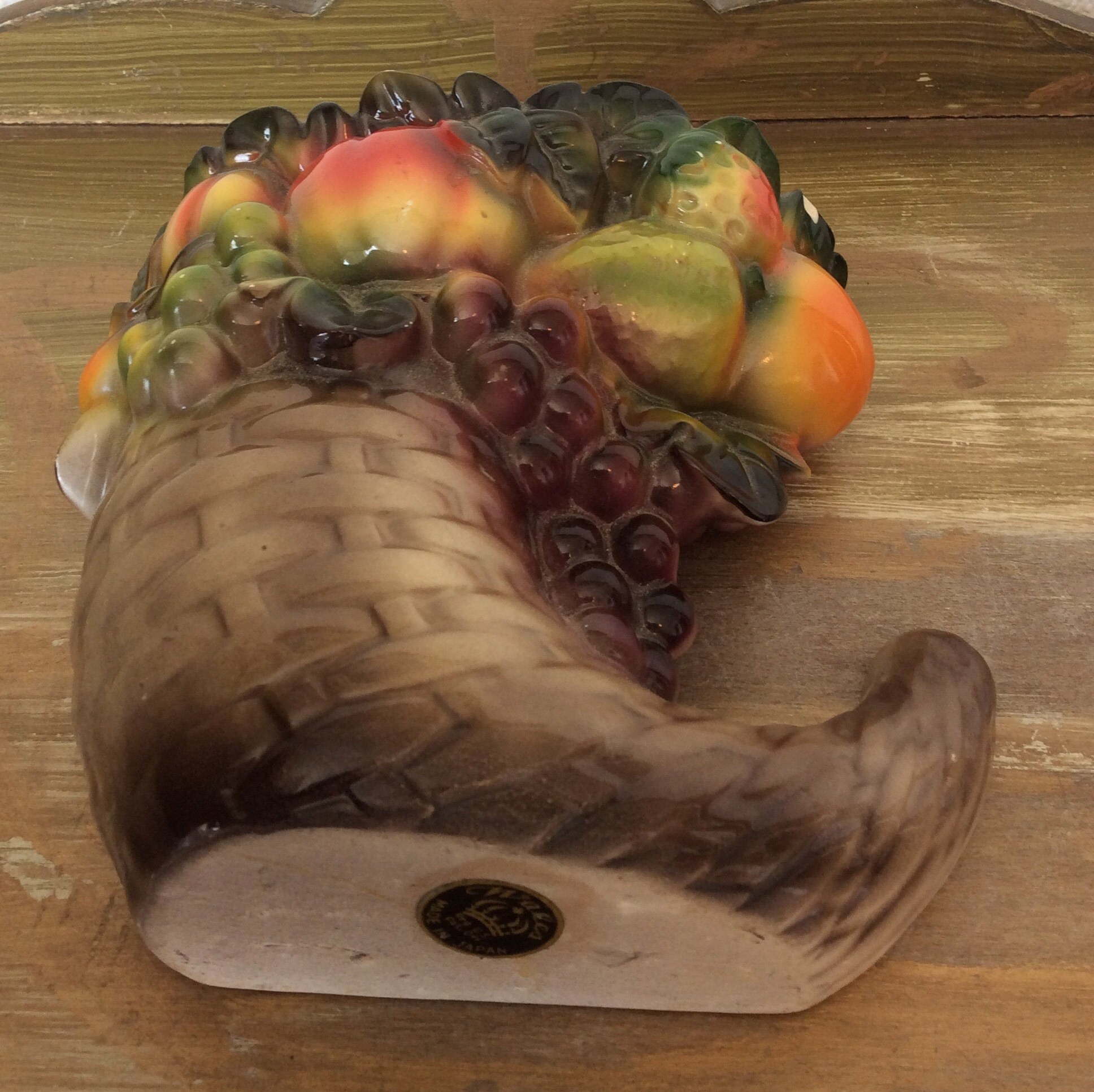 Vintage Ceramic Cornucopia by Wales Made in Japan - Etsy