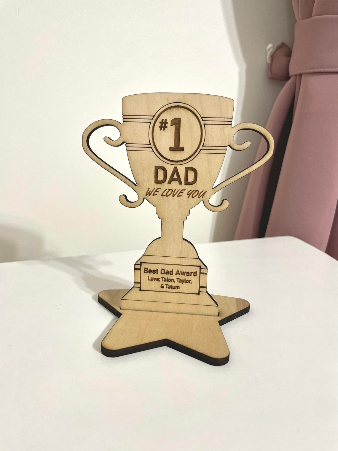 Personalized Wooden Trophy - Etsy