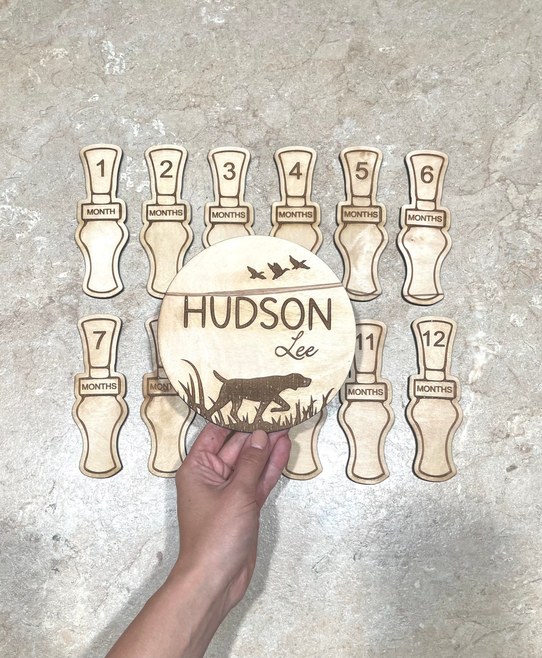 Duck Call Baby Milestone Plaque & Sign Duck Hunting Baby Baby Shower ...