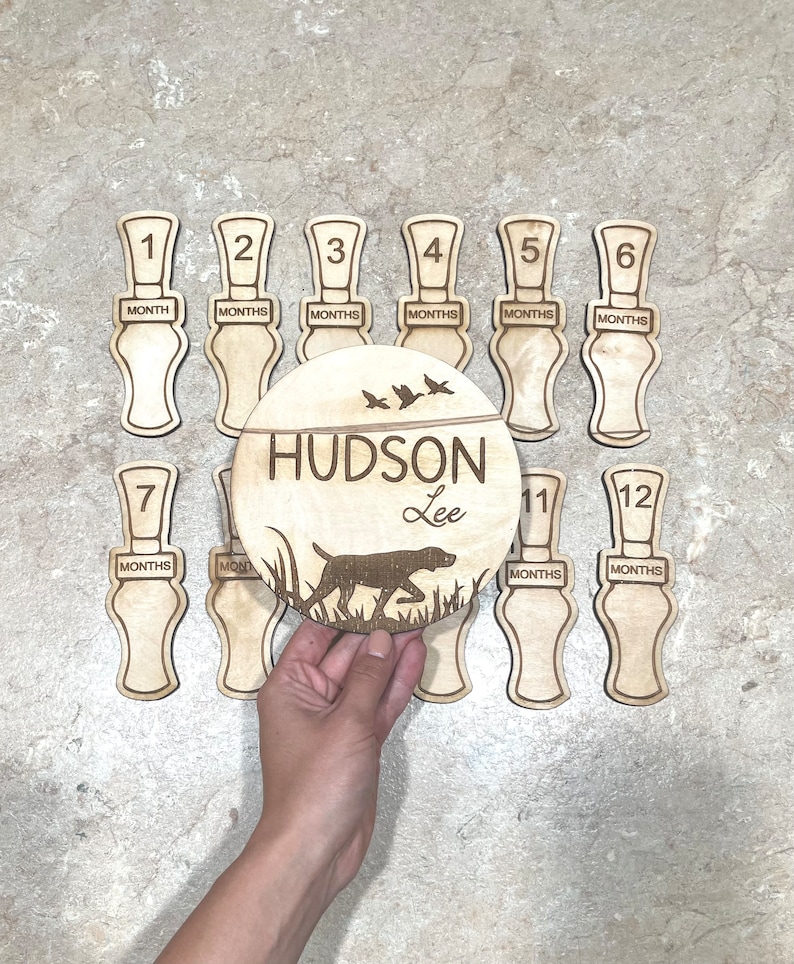 Duck Call Baby Milestone Plaque & Sign - Duck Hunting Baby - Baby ...