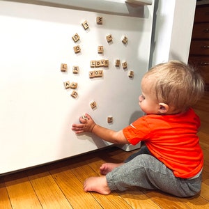 Magnetic Scrabble Tile Letters, Fridge Magnets, Kid Magnets, Reminder ...