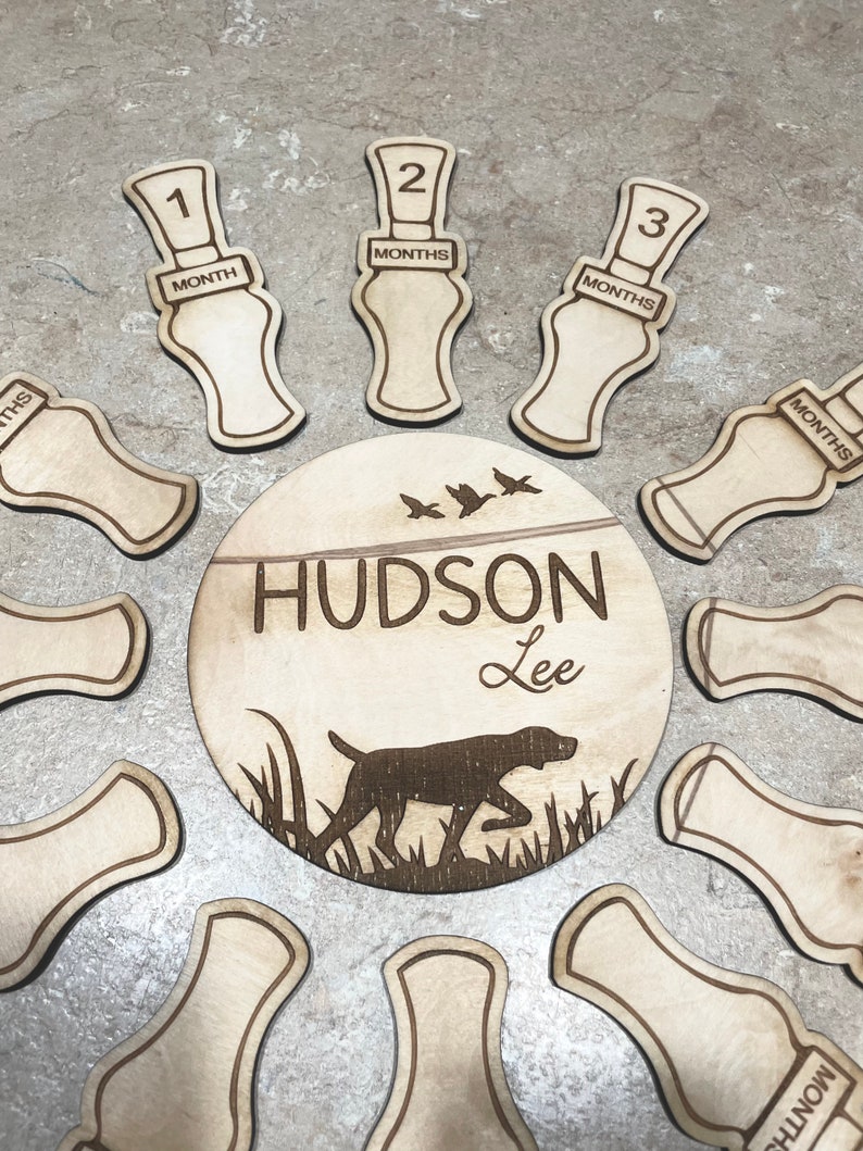 Duck Call Baby Milestone Plaque & Sign - Duck Hunting Baby - Baby ...