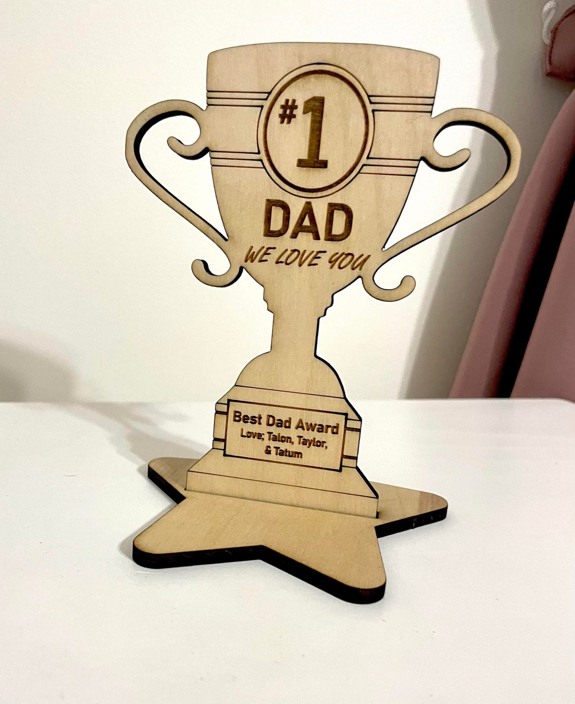 Personalized Wooden Trophy - Etsy