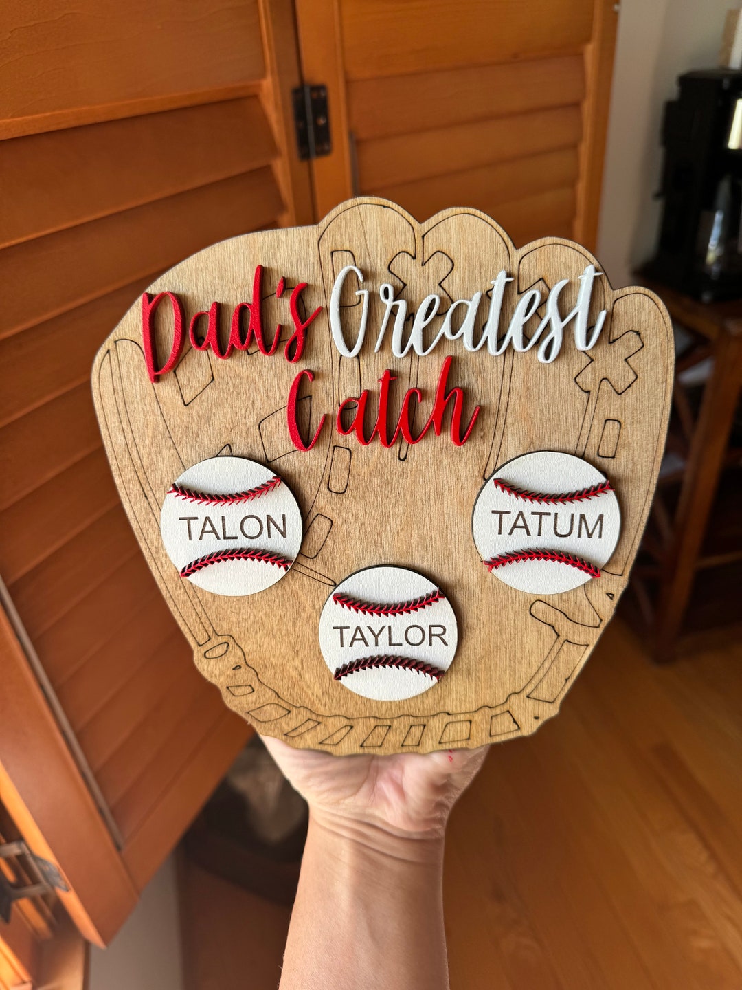 Dad’s Greatest Catch Sign, Fathers Day Gift, Dad Gift, Appreciation ...