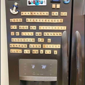 Magnetic Scrabble Tile Letters Fridge Magnets Kid Magnets | Etsy