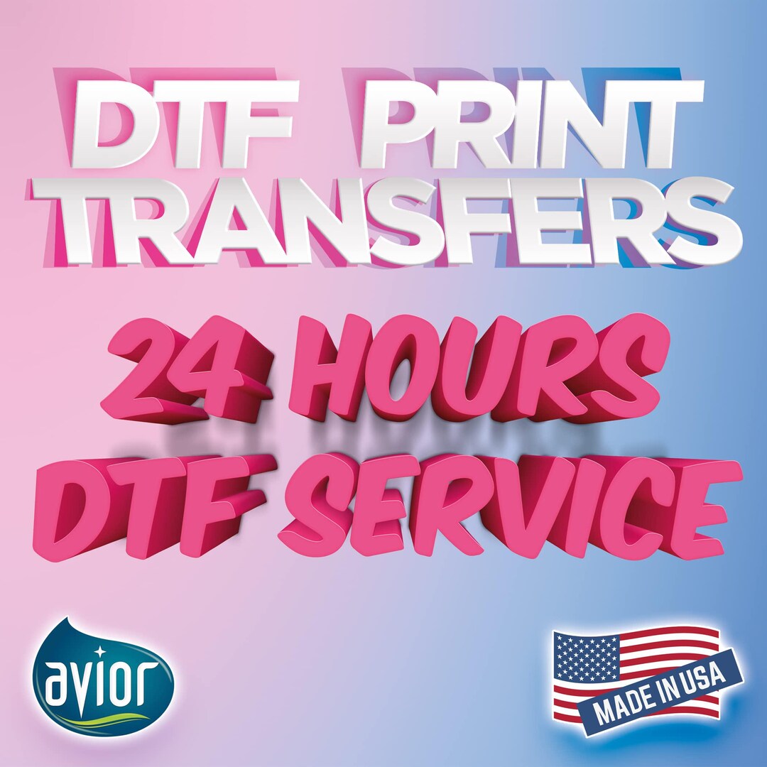 DTF Transfer, Full Color Custom DTF Print, High Quality, Ready to Press ...