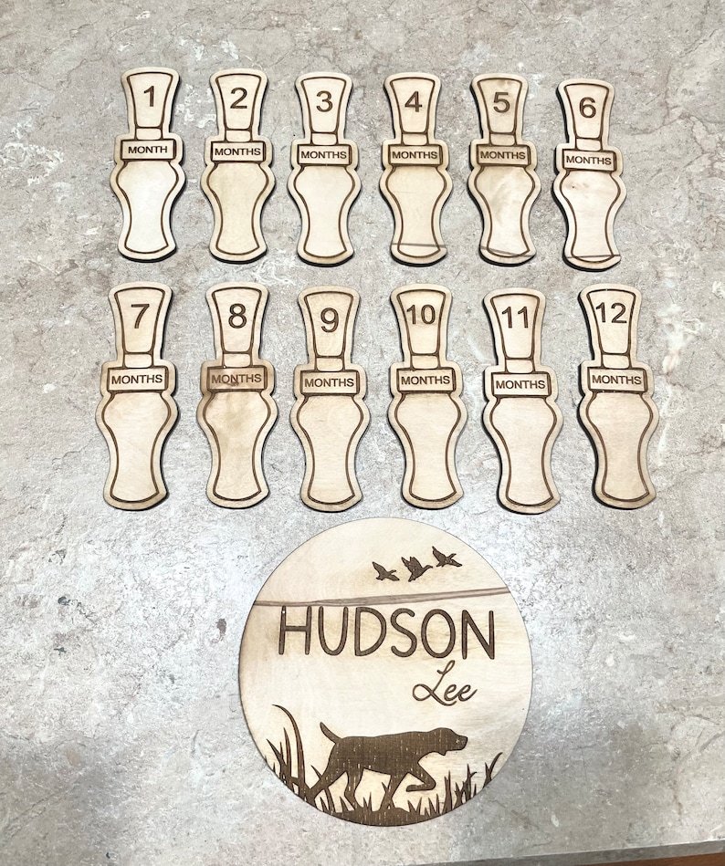 Duck Call Baby Milestone Plaque & Sign - Duck Hunting Baby - Baby ...