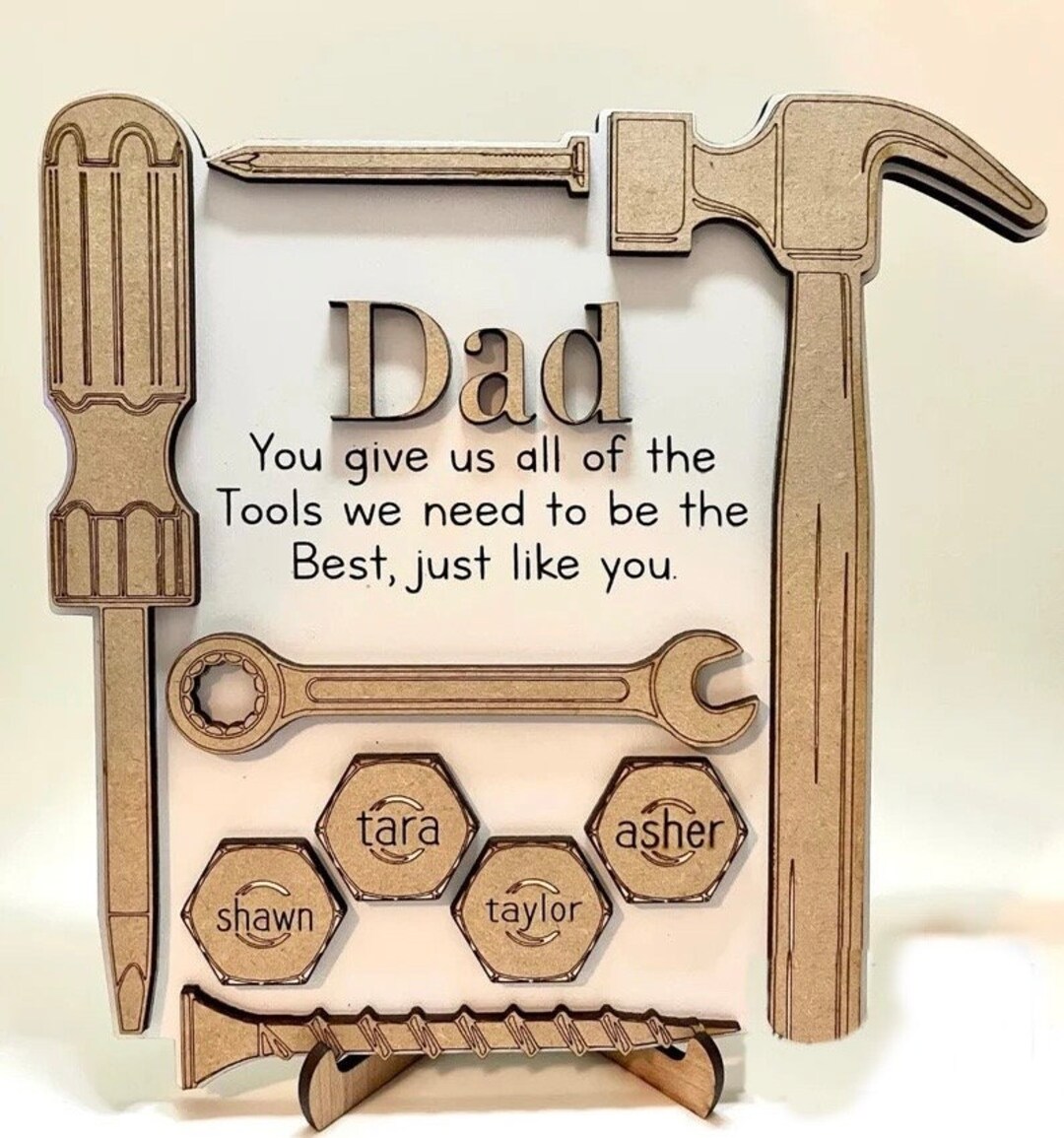 Fathers Day Tool Sign, Fathers Day Gift, Best Dad Ever, - Etsy