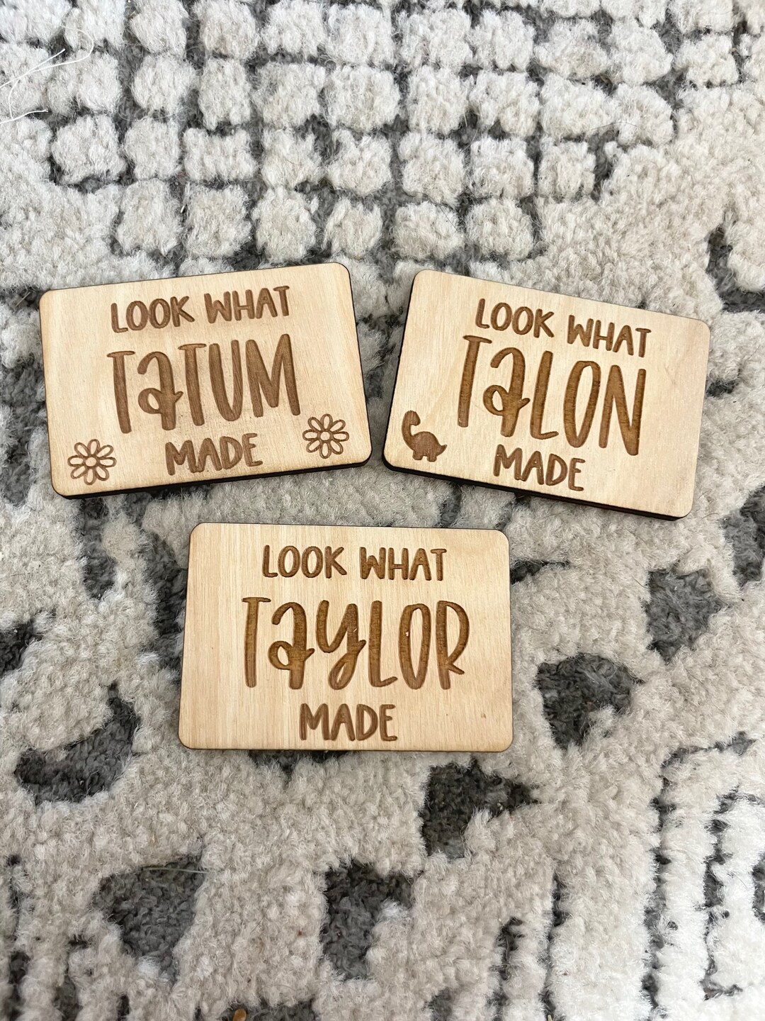 Personalized Wood Magnets - Etsy