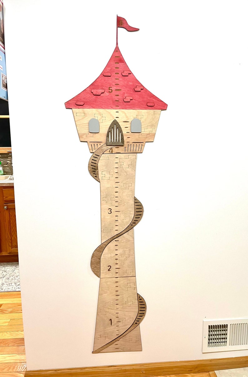 Princess Castle Growth Chart, Baby Shower Gift, Princess Bedroom ...