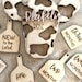 Cow Tag Baby Milestones, Baby Shower Gift, Baby Boy, Birth Announcement ...