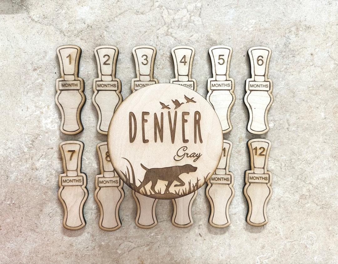 Duck Call Baby Milestone Plaque & Sign - Duck Hunting Baby - Baby ...