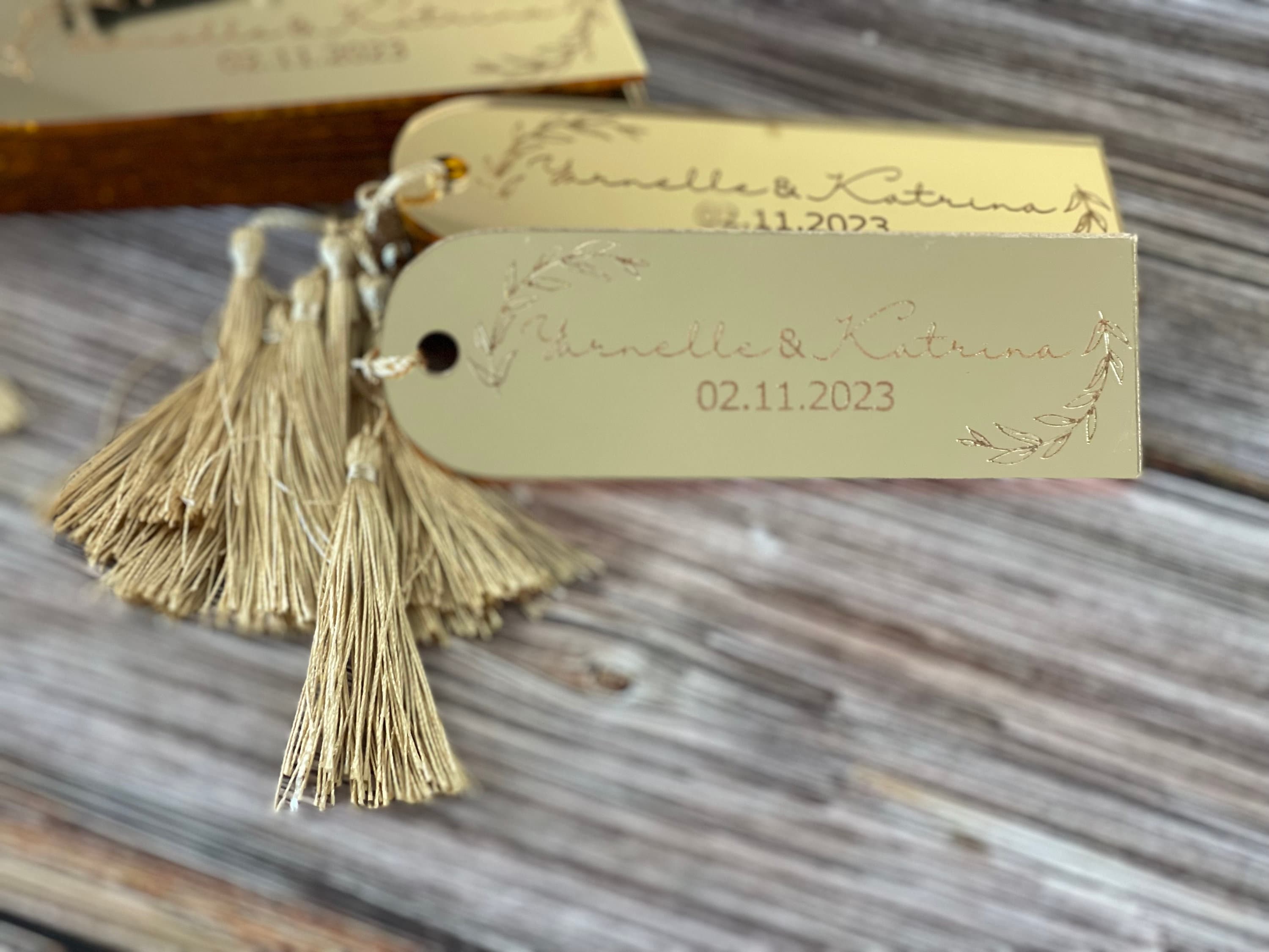 Wedding Favor Custom Acrylic Bookmark Customized Wedding - Etsy
