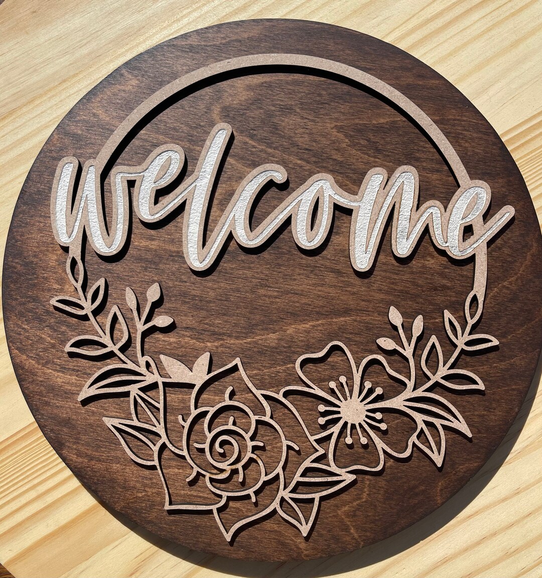 Rustic Wood Welcome Sign for Home | Farmhouse Wall Decor | Housewarming ...