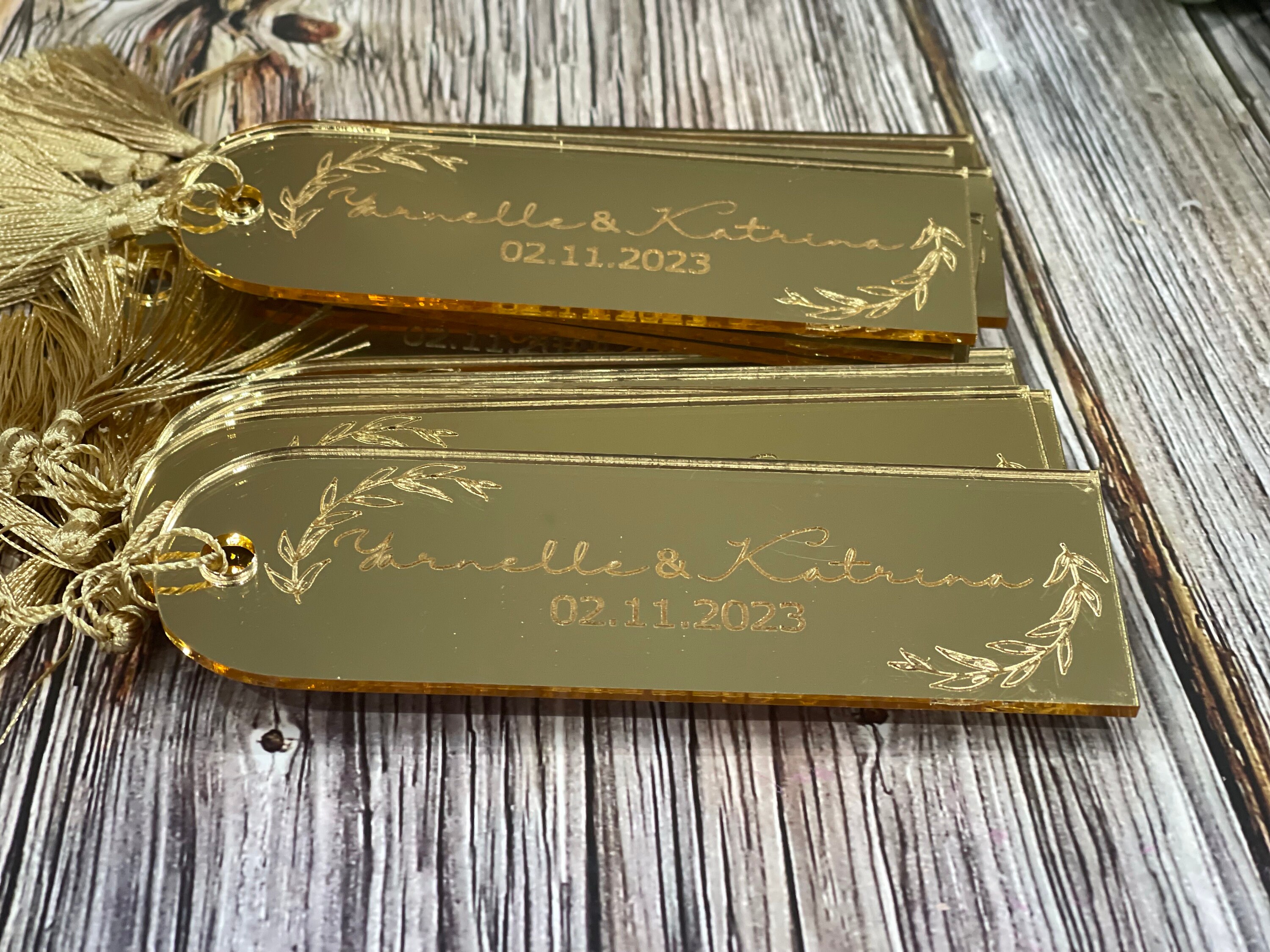 Wedding Favor Custom Acrylic Bookmark Customized Wedding - Etsy
